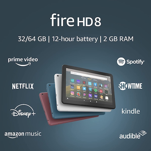 Amazon Fire HD 8 10th Generation 8 Tablet 32GB White AMAB07WHNNNNY | Zoro